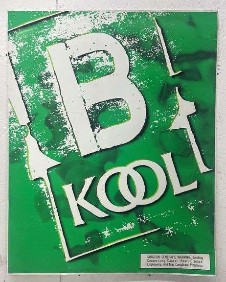 B Kool Smoking Advertising Sign - Kraft Auction Service, LLC