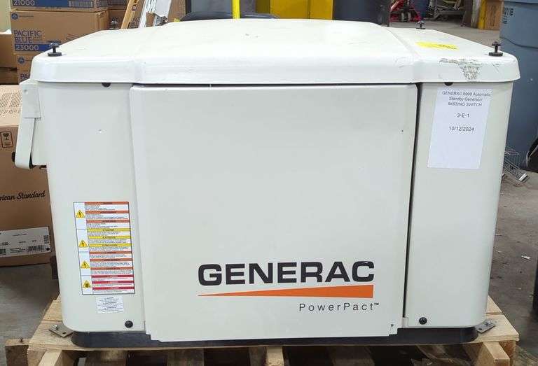 Generac Power Pact 6998 Automatic Standby Generator 7,500 Watt 60 Hz ...