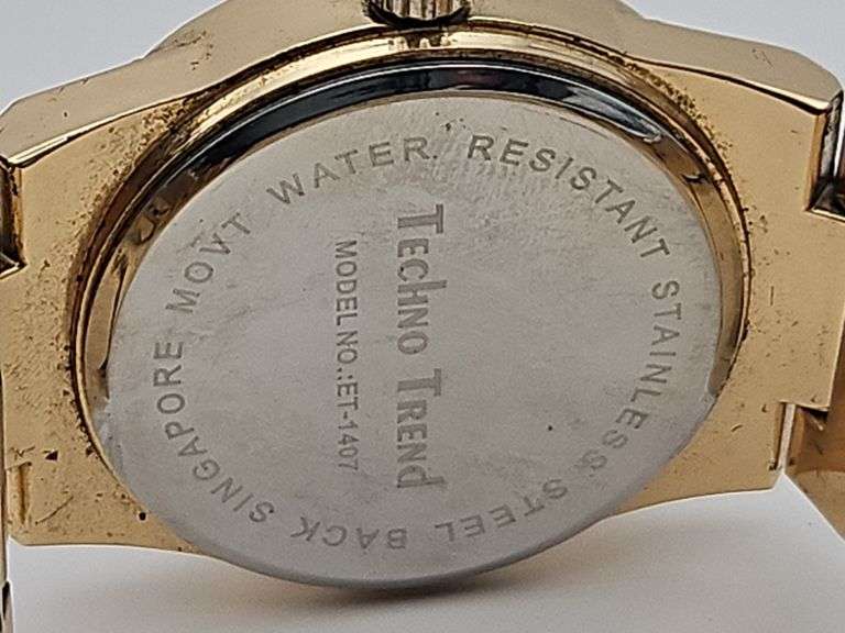 Techno Trend Gold Nugget Hip Hop Watch - Kraft Auction Service, LLC