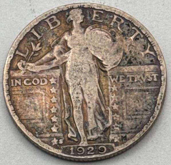 Silver 1929 s Standing Liberty Quarter Coin - Kraft Auction Service, LLC