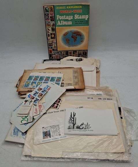 (N) Harris Explorer Worldwide Postage Stamp Album and Large Variety of ...
