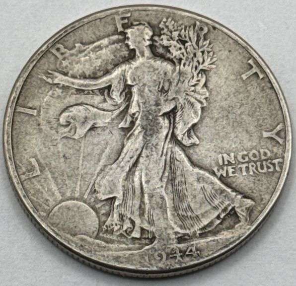 Silver 1944 Walking Liberty Half Dollar Coin - Kraft Auction Service, LLC