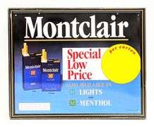 1989 SST Montclair Cigarette Advertising Sign - Kraft Auction Service, LLC
