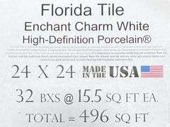 Florida Tile ENCHANT CHARM WHITE 24x24 High Definition Porcelain Tile ...