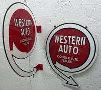 (G) Wall-Mounted Western Auto Signs - Kraft Auction Service, LLC