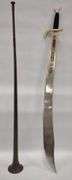 Metal Coach Horn (35" Tall) & Decorative Cimtarra Sword (38" Long ...