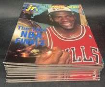 (J) Michael Jordan tuff stuff jr 1991 NBA finals magazine x10 - Kraft ...