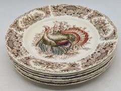 (H) Wild Turkey Native American dinner plates (6 plates, 11" wide), by ...