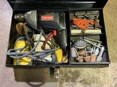(F) Test Rite tool Box and Craftsman Drill set - Kraft Auction Service, LLC