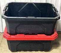 (EZ) Husky 19 Gallon Plastic Storage Containers - Kraft Auction Service ...