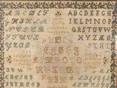 Framed 1850 Alphabet Sampler - Kraft Auction Service, LLC