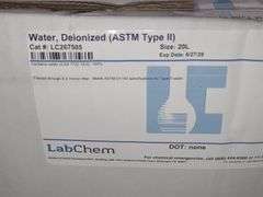 Deionized ASTM Type II Water *(Bidding 1xqty)* - Kraft Auction Service, LLC