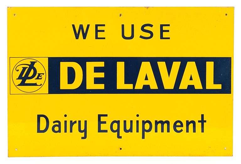 Vintage SST DeLaval Dairy Equipment Advertising Sign - Kraft Auction ...