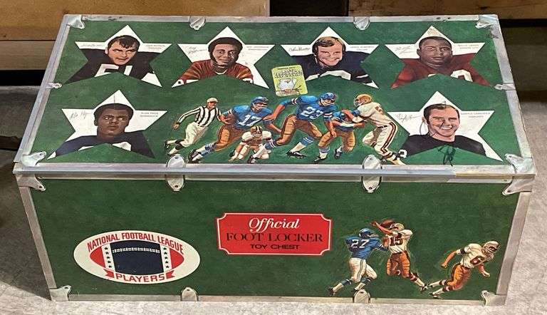 (NO) Vintage NFL Foot Locker Toy Chest 30” x 16” x 12” - Kraft Auction ...