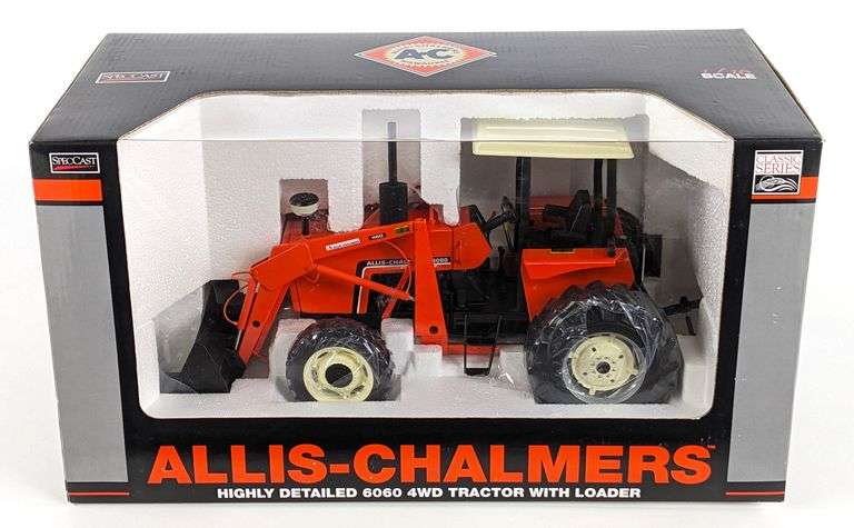 1/16 SpecCast Allis-Chalmers 6060 4wd Tractor w/ Loader - Kraft Auction ...