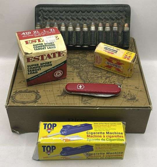 (AA) Lot: Bullets, Cigarette Machine, Pocket Knife, & More - Kraft ...