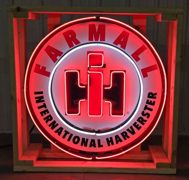 Custom 3ft Farmall International Harvester Neon Sign - Kraft Auction ...