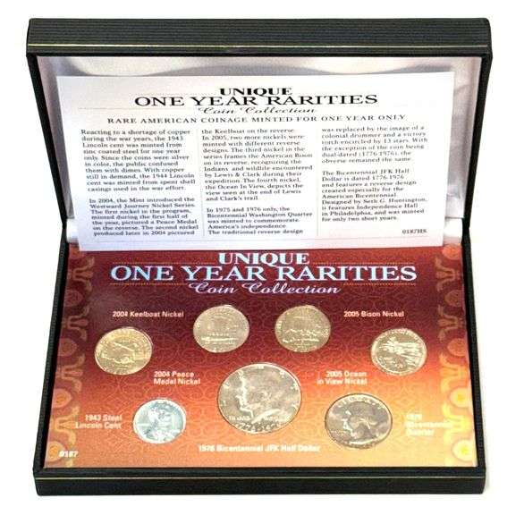 Unique One Year Rarities U.S. Coin Collection - Kraft Auction Service, LLC