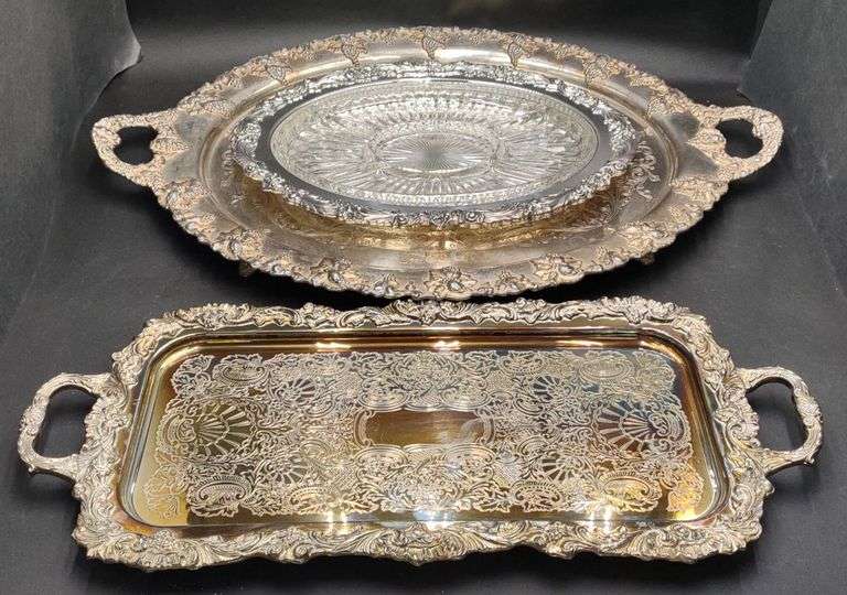 (AC) Reed & Barton Silver-Plated Serving Trays - Kraft Auction Service, LLC