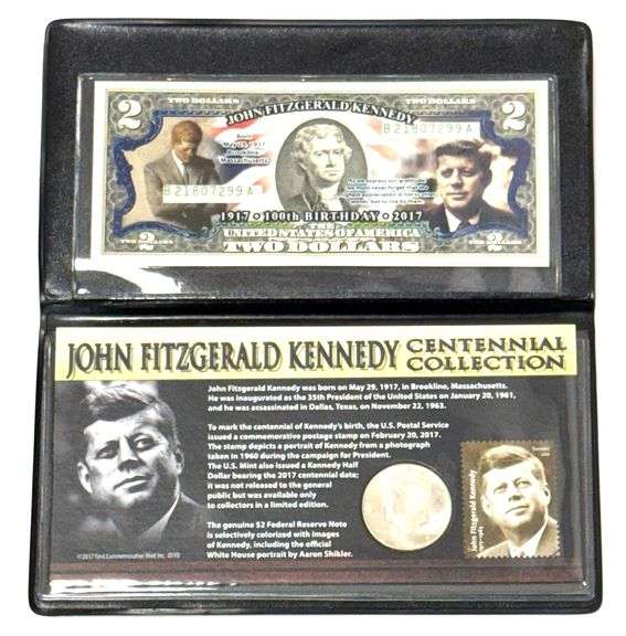 2017 JFK Centennial Currency & Stamp Collection - Kraft Auction Service ...