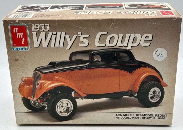 1:25 AMT Willys Coupe Model Kit In Box - Kraft Auction Service, LLC
