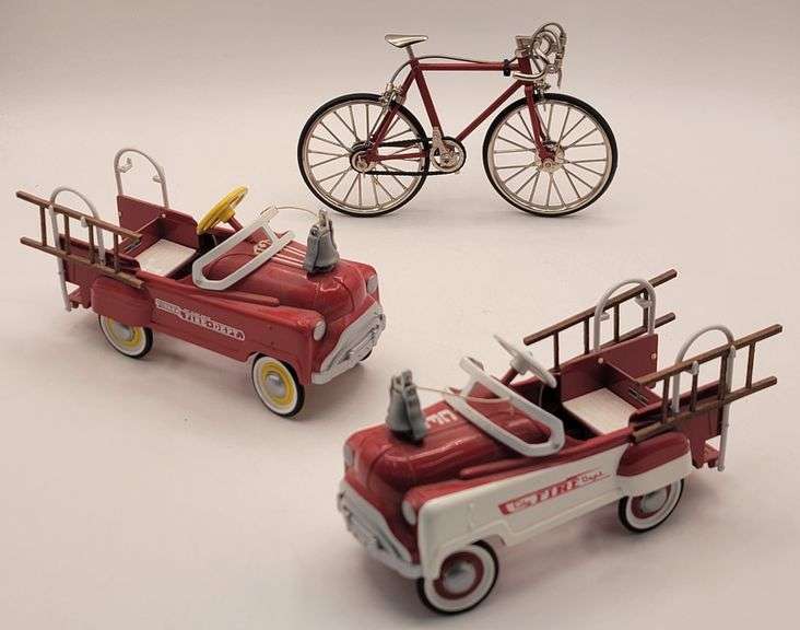 (CJD) Hallmark Fire Truck Kiddie Cars And Bicycle - Kraft Auction ...