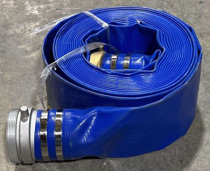 Industrial Flat Blue PVC Hose - Kraft Auction Service, LLC