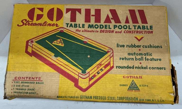 (U) Gotham Streamliner Table Model Pool Table - Kraft Auction Service, LLC