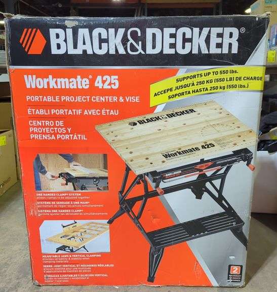 (F) Black and Decker Workmate 425. Portable Project Center & Vise ...