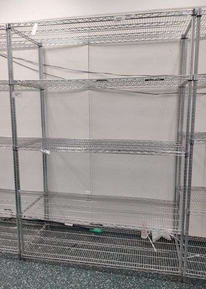 5-Tier Stainless Steel Wire Shelving Unit - Kraft Auction Service, LLC