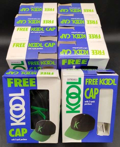 (I) Vintage Kool Promotional Black and Green Caps. 10 total. - Kraft ...