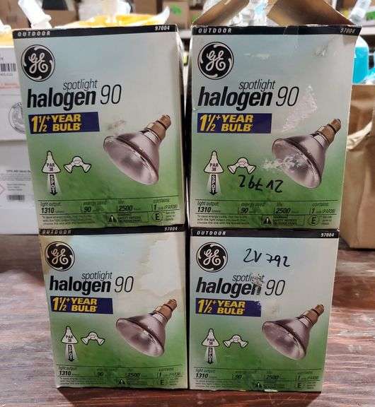 GE Halogen Spotlight 90W Lightbulbs - Kraft Auction Service, LLC