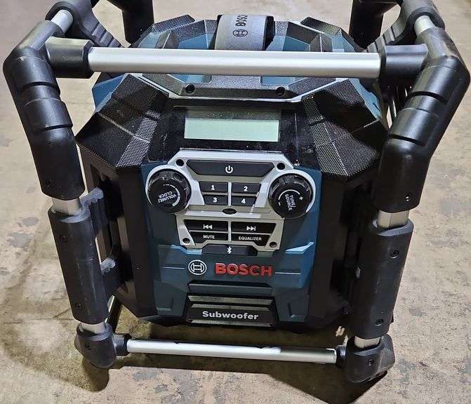 (F) Bosch Cordless Bluetooth Jobsite Radio with Subwoofer. 14" x 14 ...