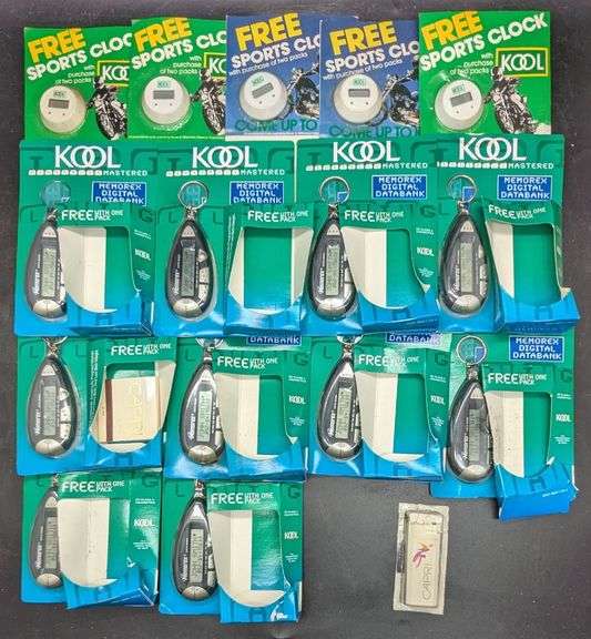 (I) Kool merchandise including Memorex digital data Bank keychain (10 ...