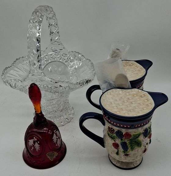 (HI) Two Temptations by Tara 14 Oz. Mugs, Fenton Ruby Red Bell Hand ...