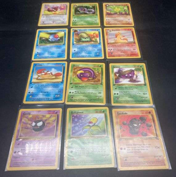 (DD) WOW!!! Pokemon 1st edition collector cards 12 total - Kraft ...