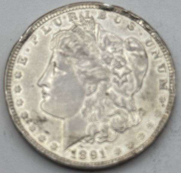 (KK) Silver 1891 Morgan One Dollar Coin - Kraft Auction Service, LLC