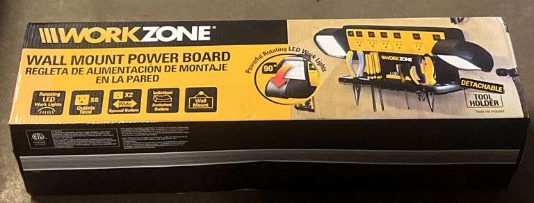 (F) Work Zone Wall Mount Power Board - Kraft Auction Service, LLC