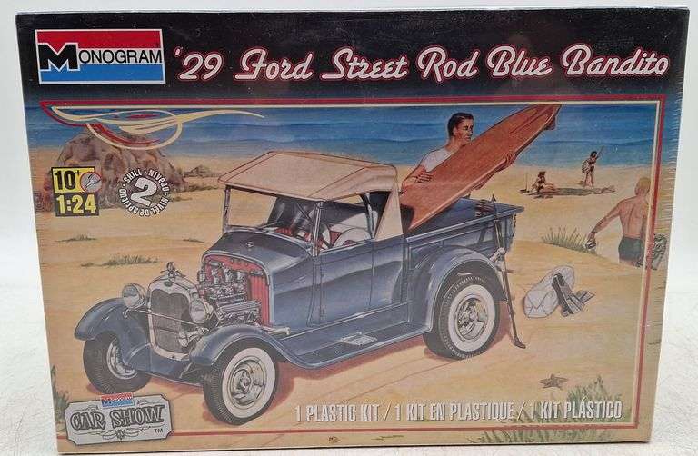 (D) Monogram Car Show '29 Ford Street Rod Blue Bandito Plastic Model ...