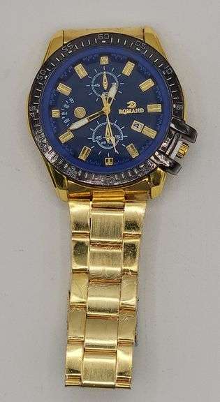Romand Diver's Watch With Golden Watch Band - Kraft Auction Service, LLC