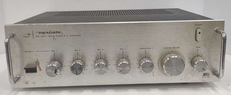 (CJD) Vtg. Realistic MPA-100 Solid-State PA Amplifier - Kraft Auction ...