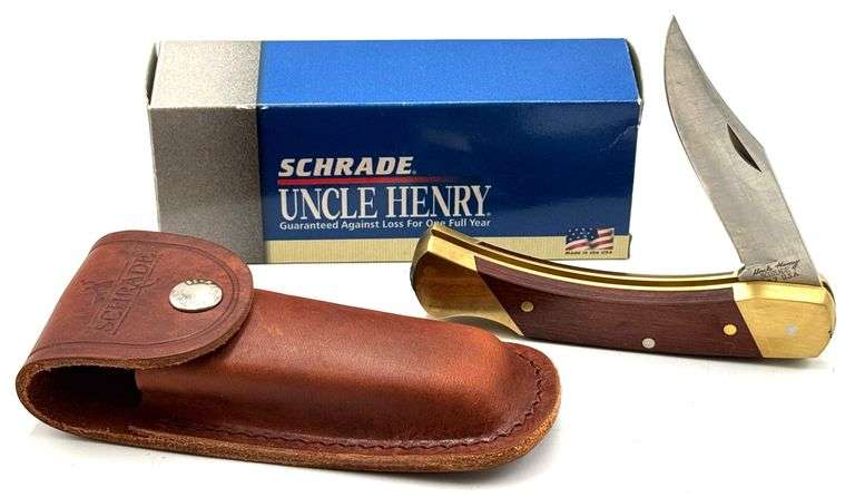 Schrade USA Uncle Henry LB7 Bear Paw Lock Back Pocket Knife NIB - Kraft ...