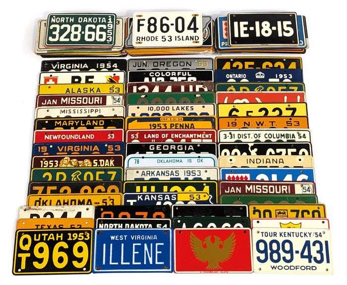 100 Pedal Car License Plates - Kraft Auction Service, LLC