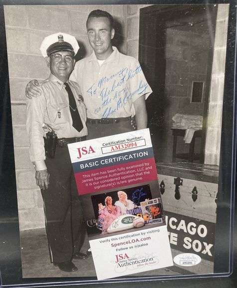 (L) Charles A Comiskey Jr signed White Sox photo JSA authenticated ...