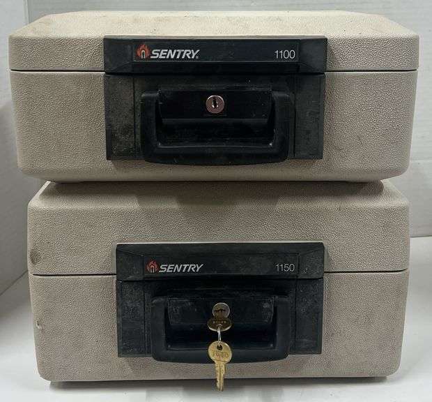 (Y) Sentry 1100 And Sentry 1150 Fire-Proof Lock Boxes. - Kraft Auction ...