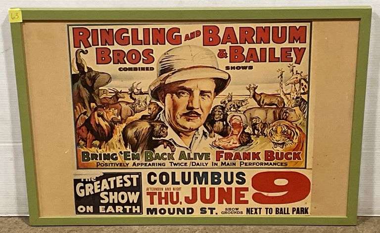 (RL) Ringling Bros and Barnum & Bailey Poster Print 26” x 18” - Kraft ...