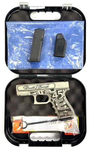 Donald J. Trump Custom Engraved Glock 19 .9mm Pistol NIB - Kraft ...