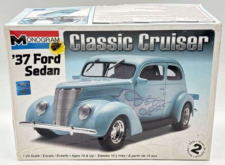 Monogram 1:25 1937 Ford Sedan Model Kit In Box - Kraft Auction Service, LLC