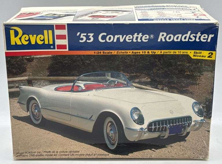 Revell 1:24 1953 Corvette Roadster Model Kit In Box - Kraft Auction ...