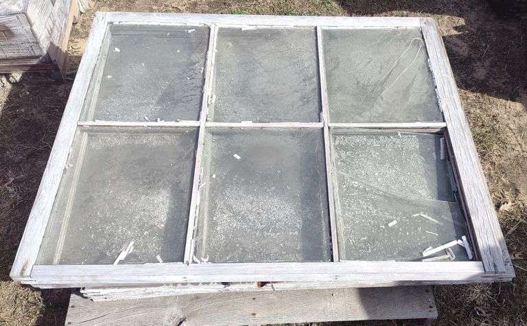 (T) 6-Pane Windows w/ Wood Frame - Kraft Auction Service, LLC